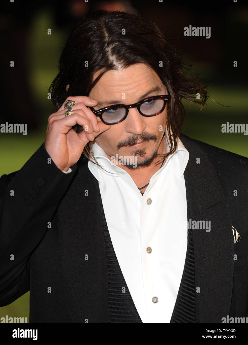 American actor Johnny Depp attends the World premiere of "Alice In ...