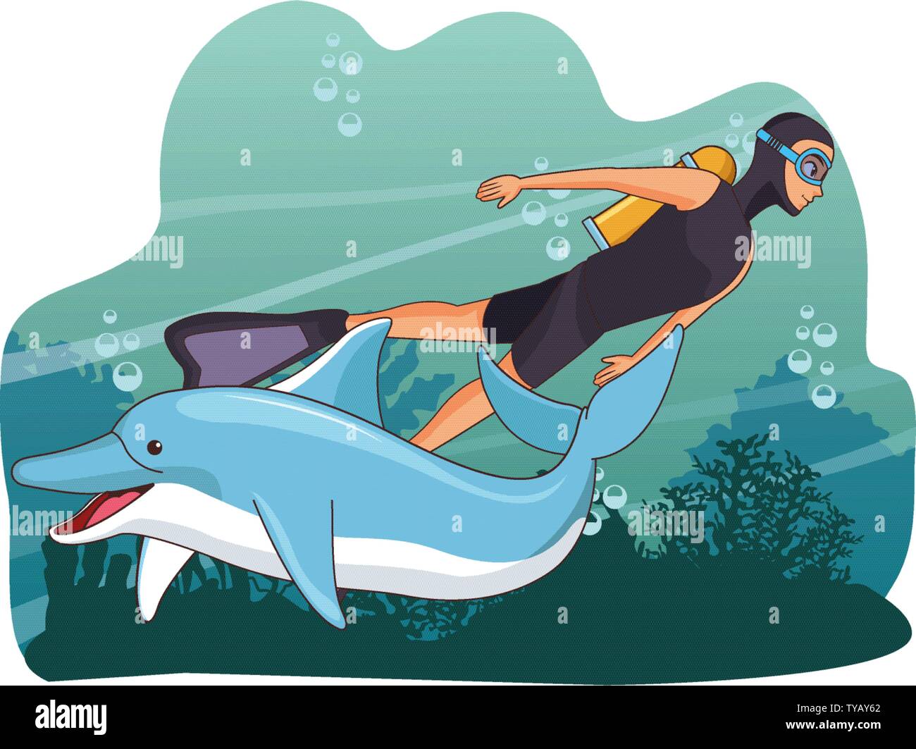 scuba diving avatar cartoon character Stock Vector Image & Art - Alamy