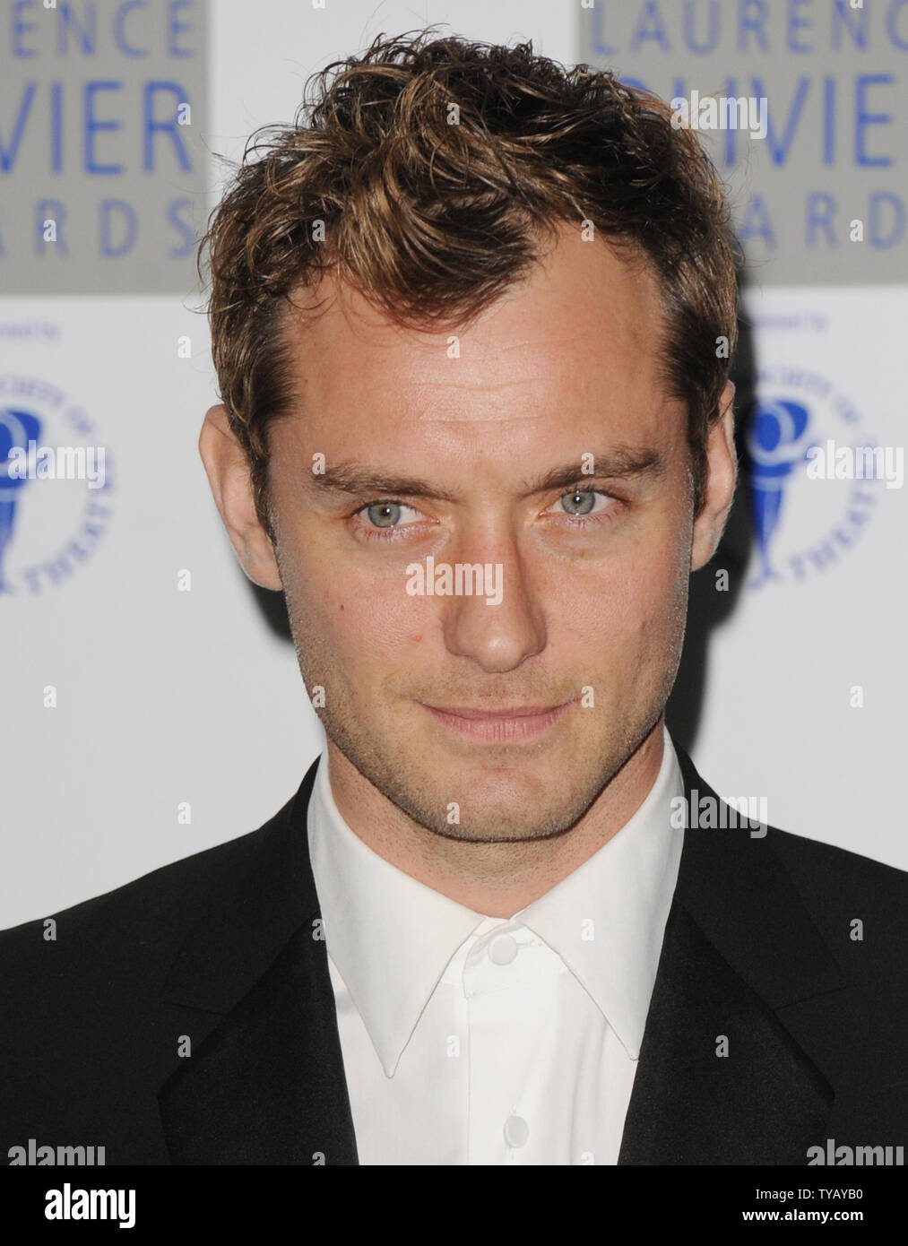 British actor Jude Law attends "The Laurence Olivier Awards" at ...
