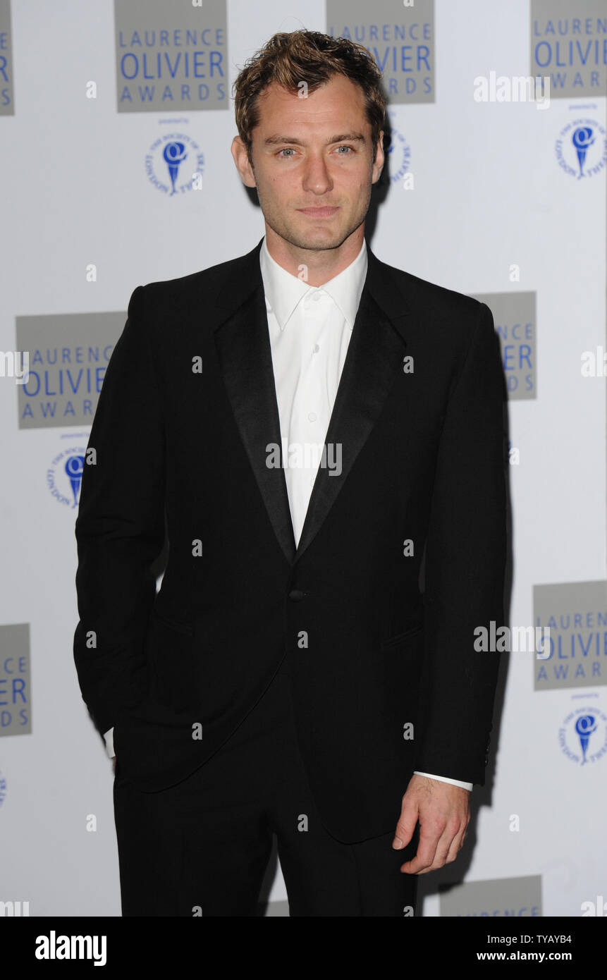 British actor Jude Law attends "The Laurence Olivier Awards" at ...