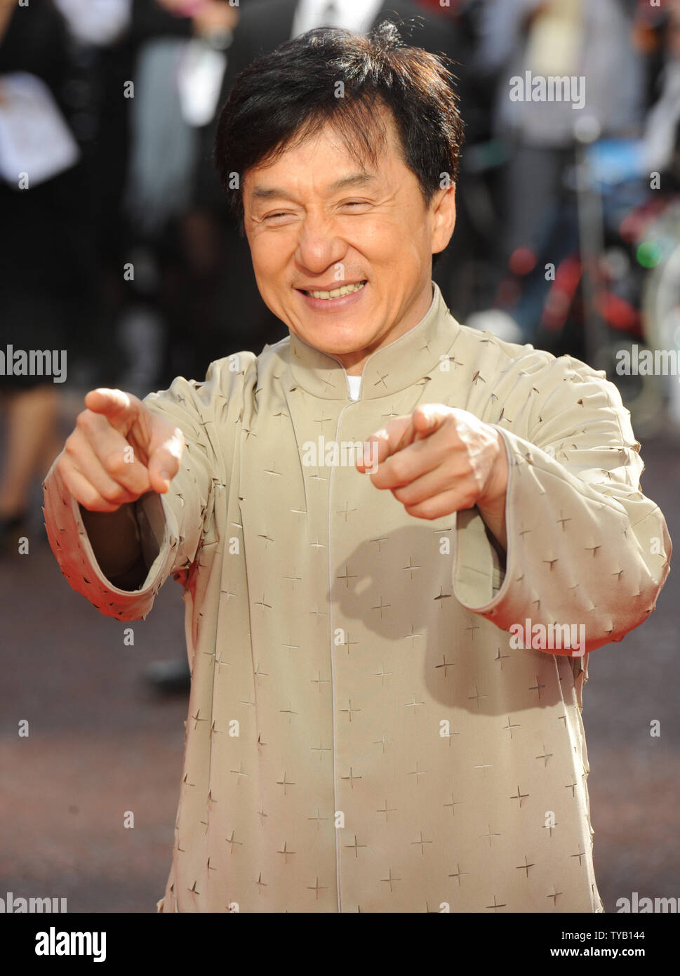 Hong Kong actor Jackie Chan attends the premiere of "The Karate Kid" at ...