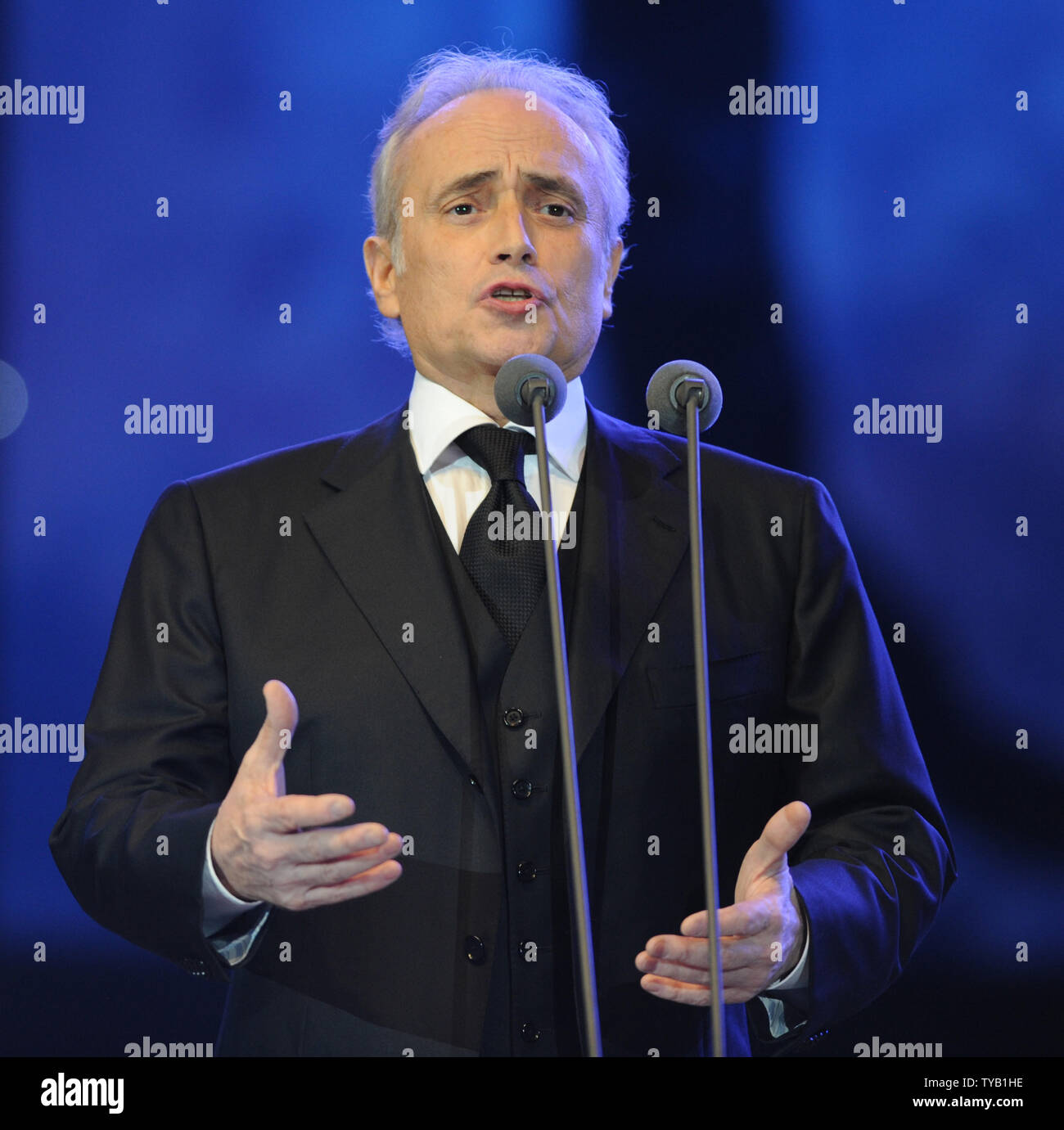 Spanish tenor Jose Carreras performs at the "BBC Proms In The Park" in ...