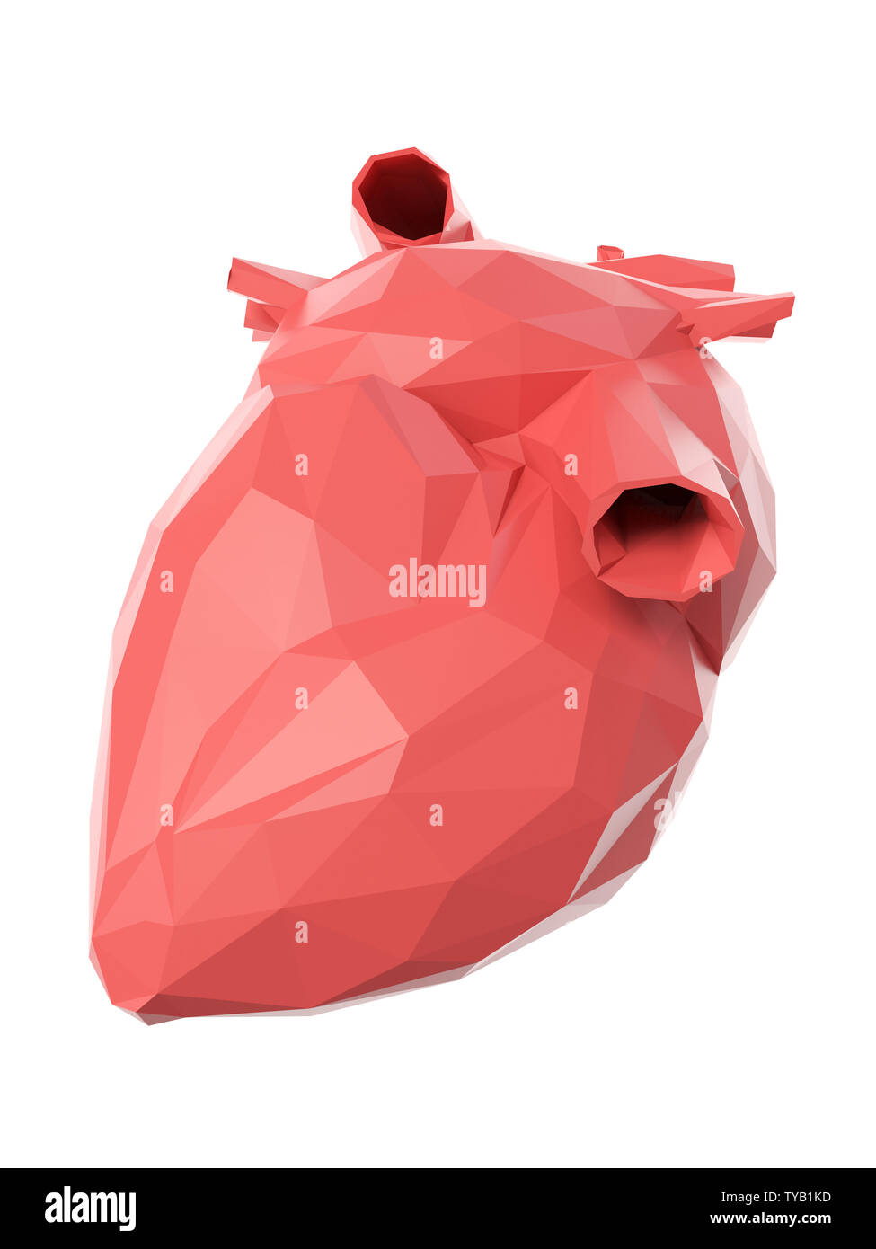 3d rendered medically accurate illustration of a poly style heart Stock ...