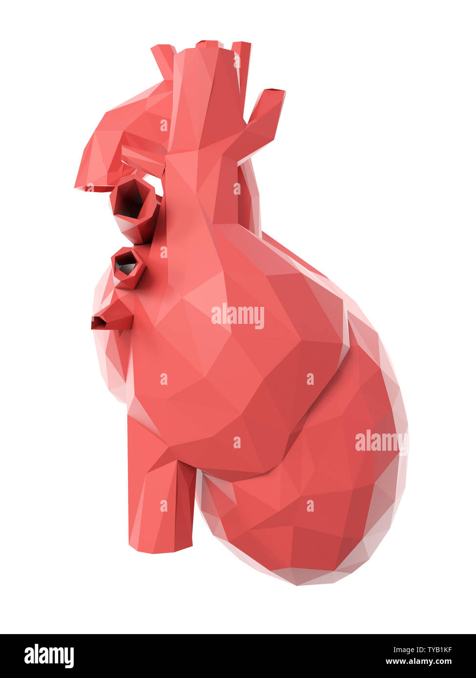 3d rendered medically accurate illustration of a poly style heart Stock ...