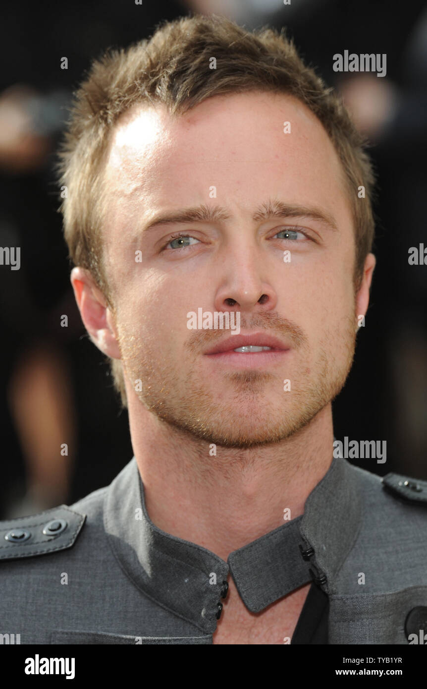 American actor Aaron Paul attends "Burberry" Spring/Summer catwalk show ...