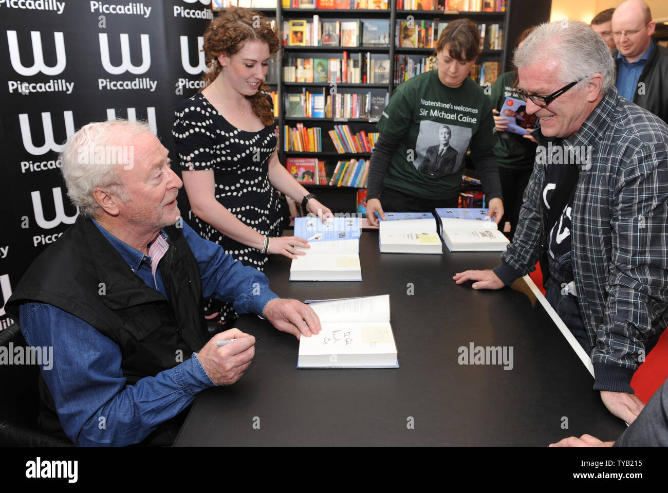 British actor Sir Michael Caine attends a signing of his autobiography ...