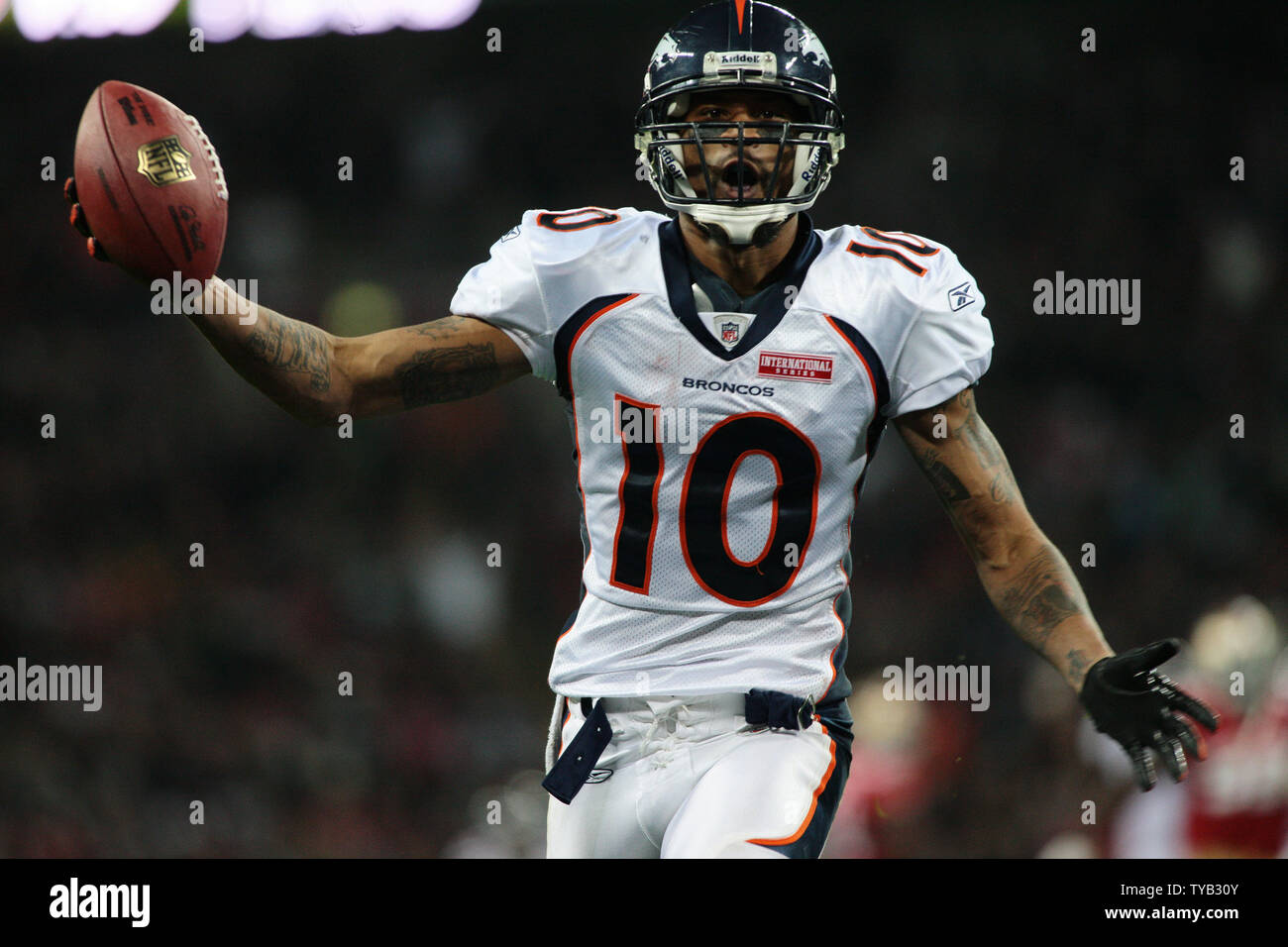 Touchdown during the nfl international match at wembley stadium hi-res ...