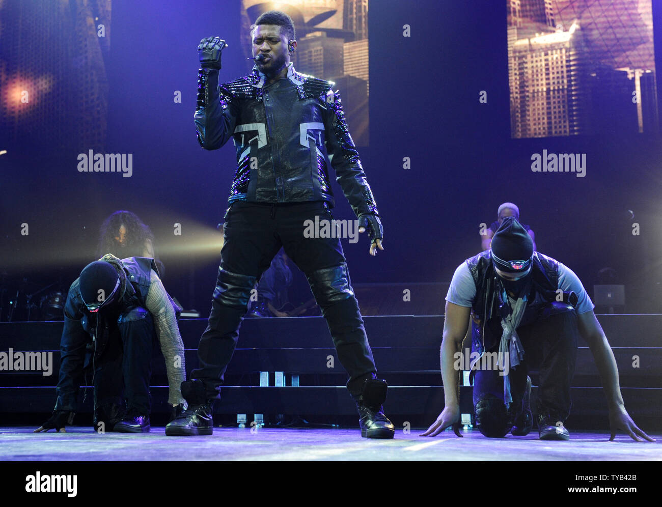 American singer Usher perfoms at the O2 Arena in London on February 2 ...