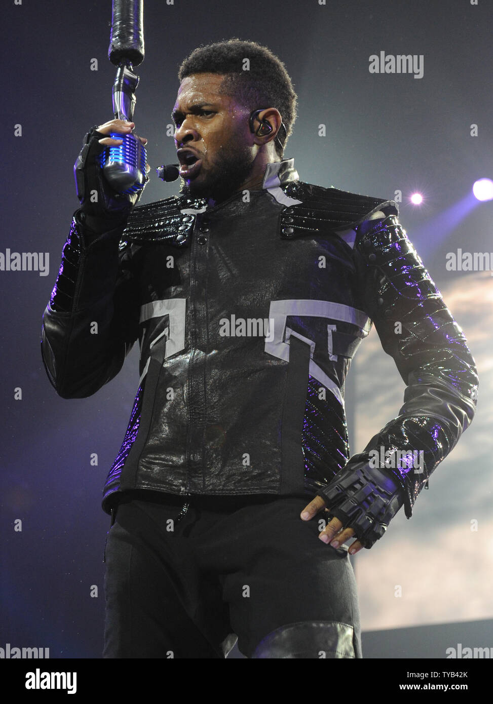 American singer Usher perfoms at the O2 Arena in London on February 2 ...