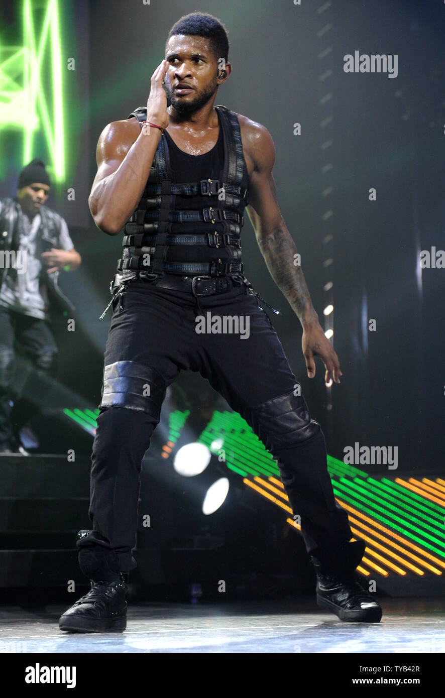 American singer Usher perfoms at the O2 Arena in London on February 2 ...