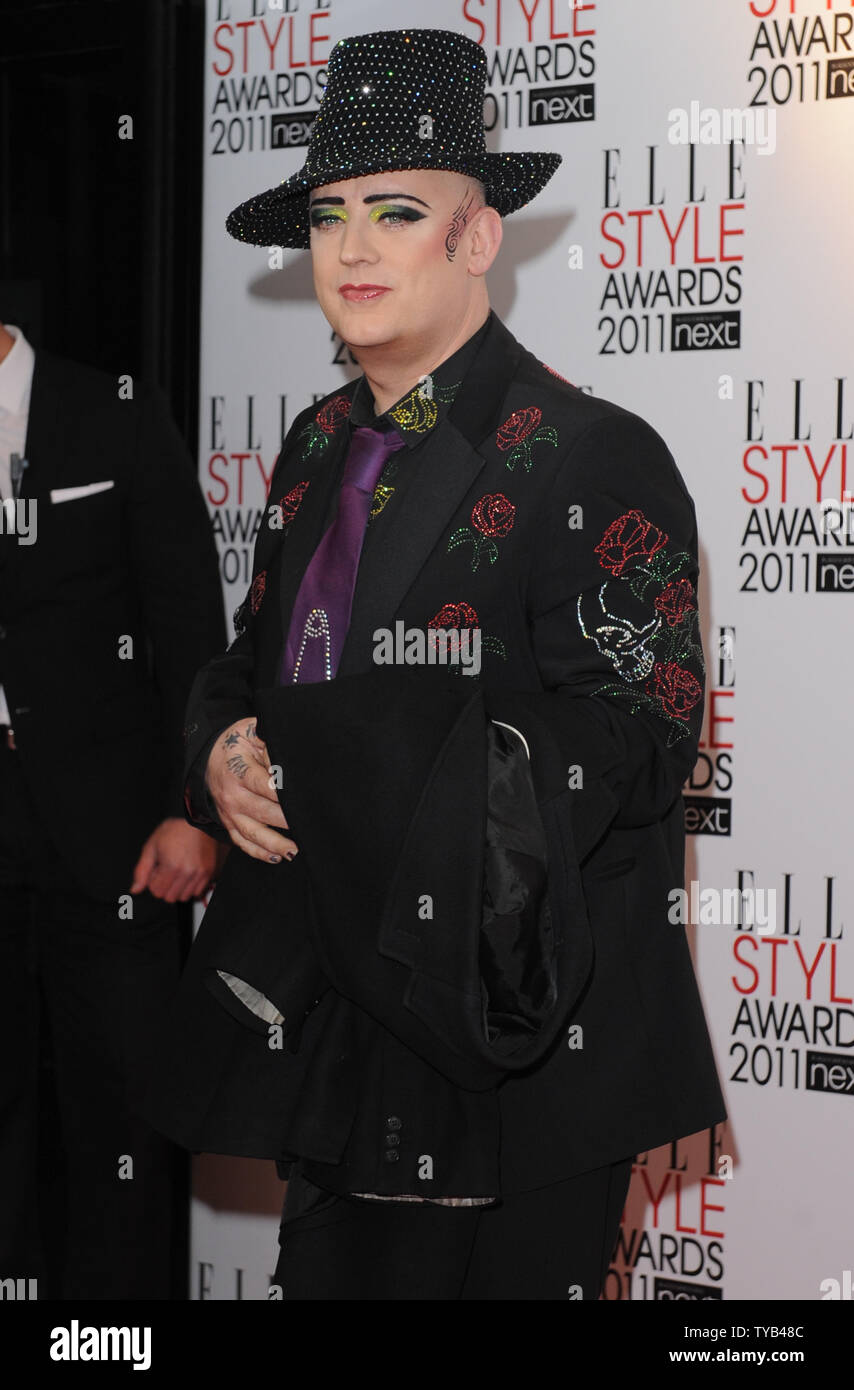 British singer Boy George attends the "Elle Style Awards" at the Great ...