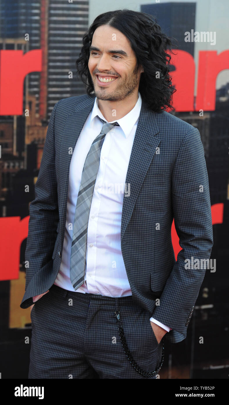 British actor/comedian Russell Brand attends the premiere of "Arthur ...