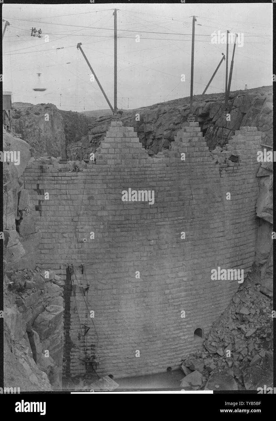 Pathfinder Dam; upper face.; Scope and content: Photograph from Volume ...