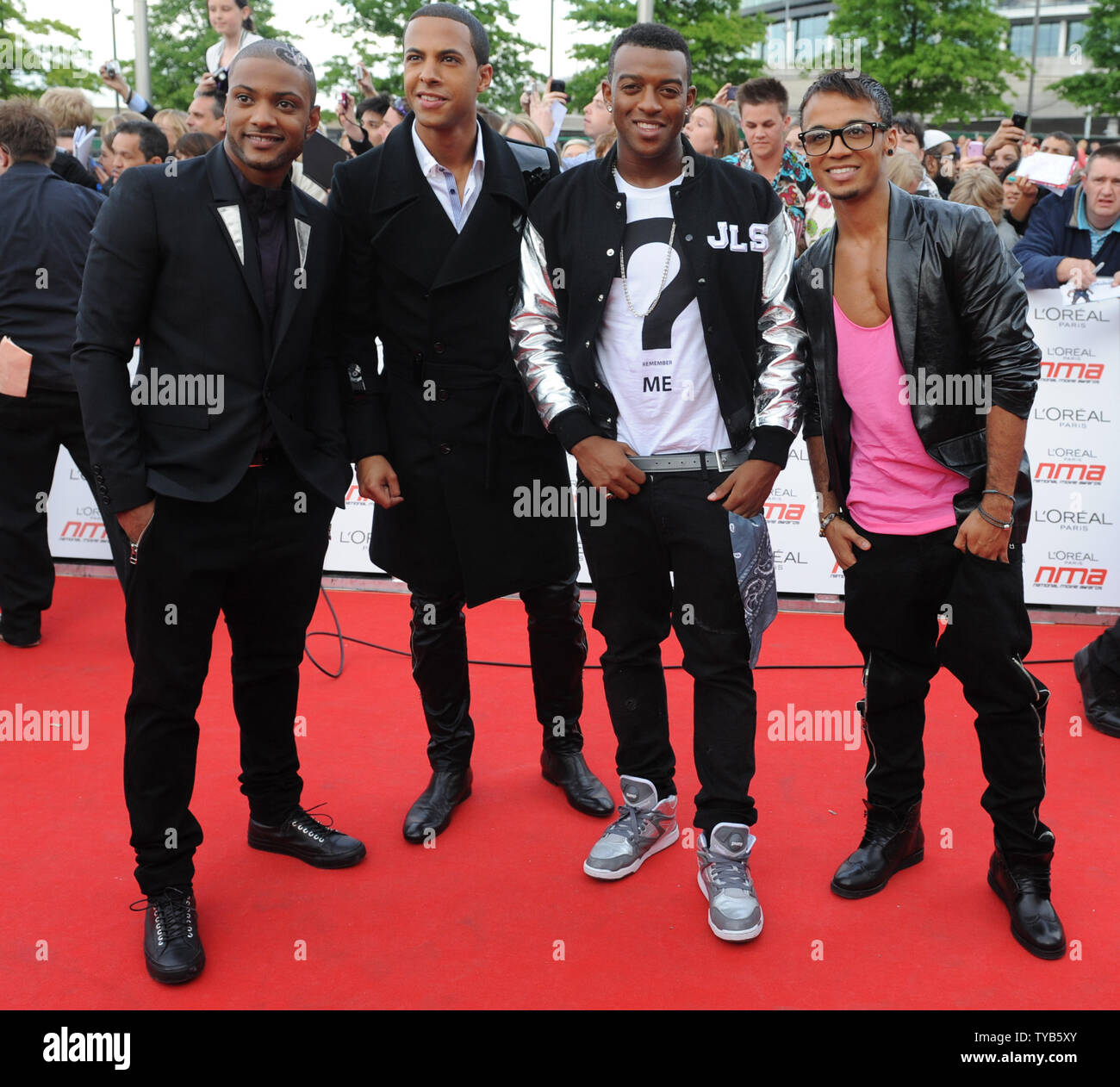 British pop group JLS attend the "National Movie Awards" at Wembley ...