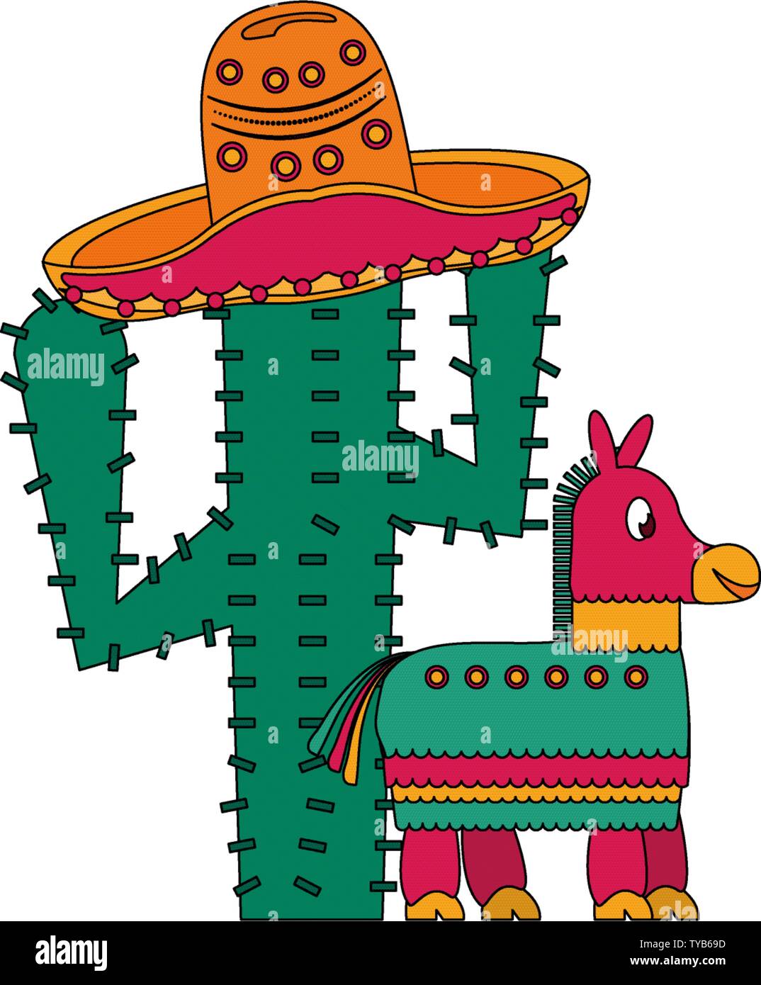 Mexico festival and mexican celebrations cartoons Stock Vector Image ...