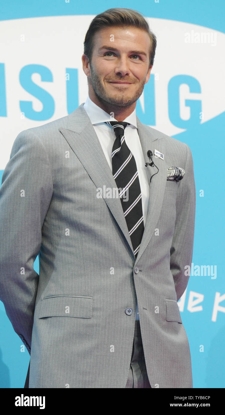 British footballer/ model David Beckham attends Samsung's "Everyone's ...