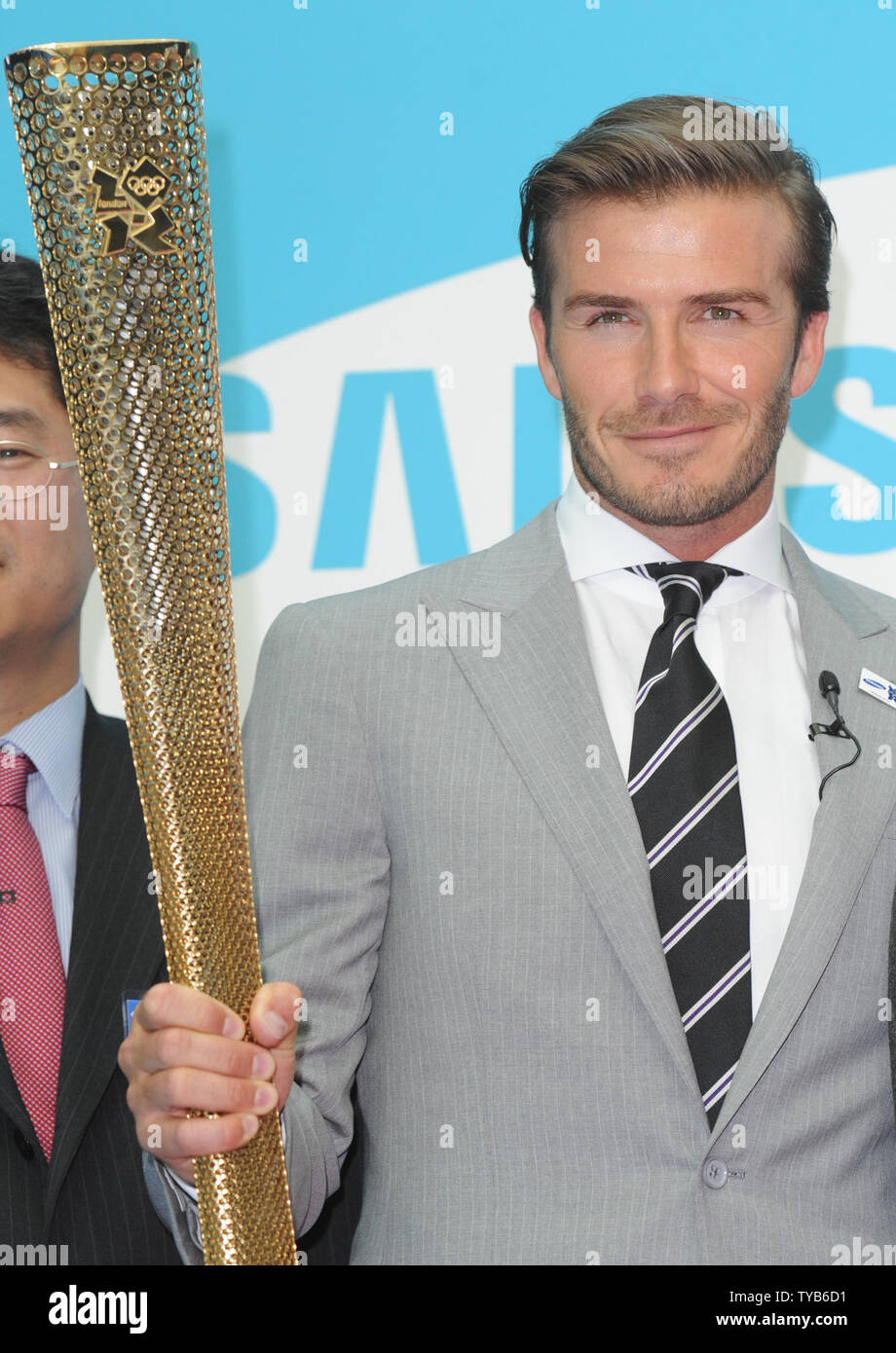 British footballer/ model David Beckham attends Samsung's "Everyone's ...