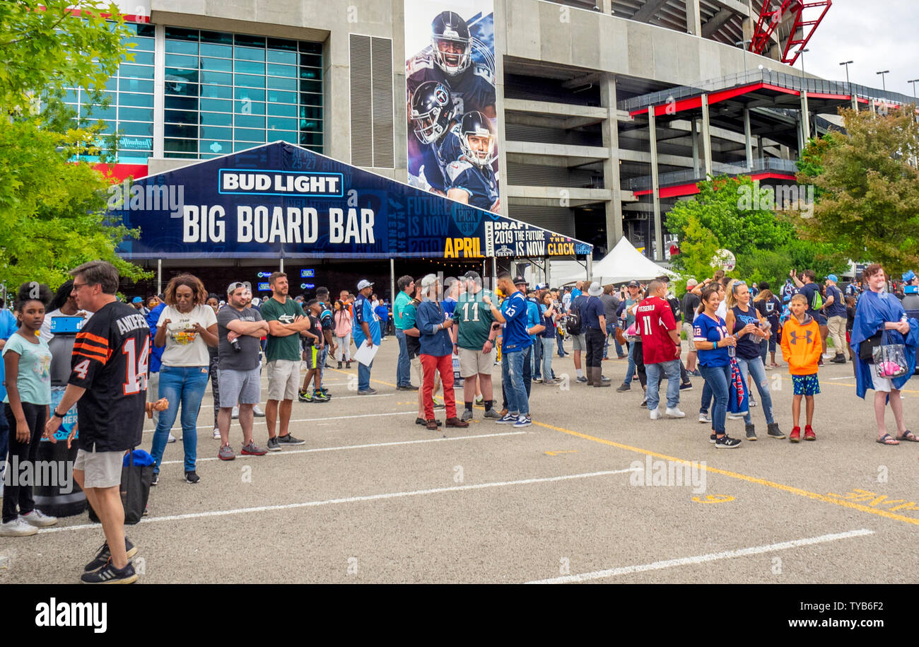 NFL fans at NFL Draft 2019 Nissan Stadium, Nashville Tennessee, USA ...