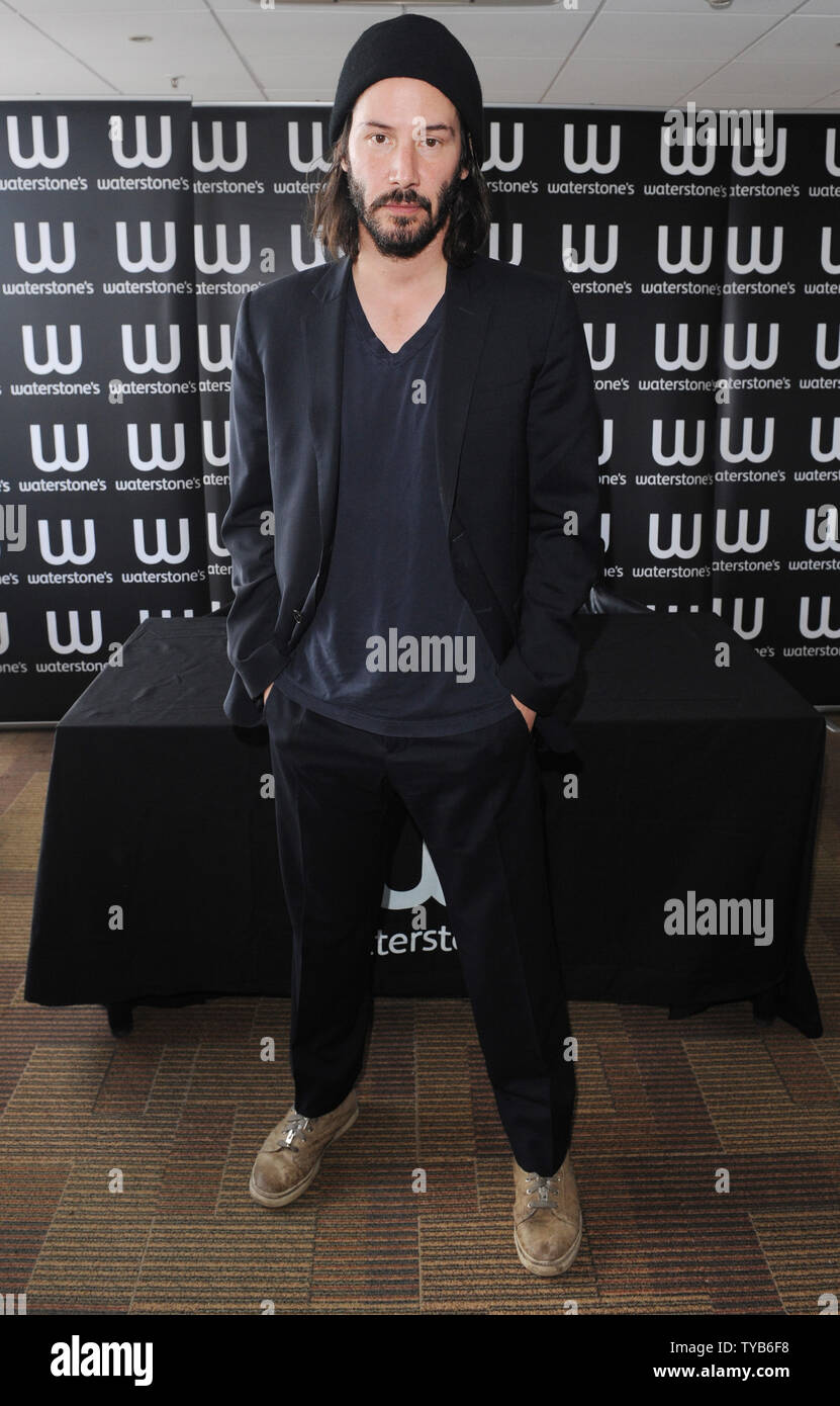 American actor Keanu Reeves attends a signing of his new book "Ode To ...
