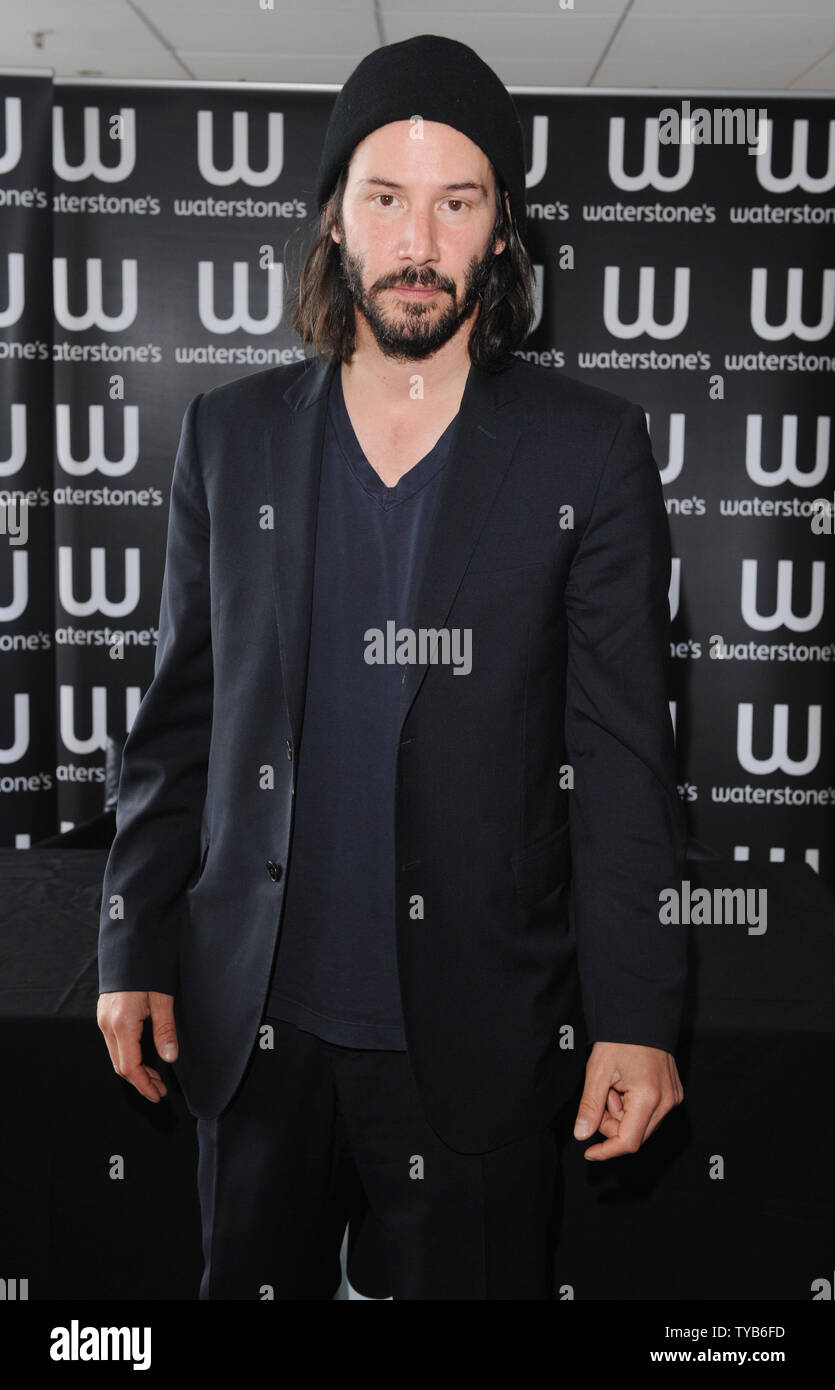 American actor Keanu Reeves attends a signing of his new book "Ode To ...