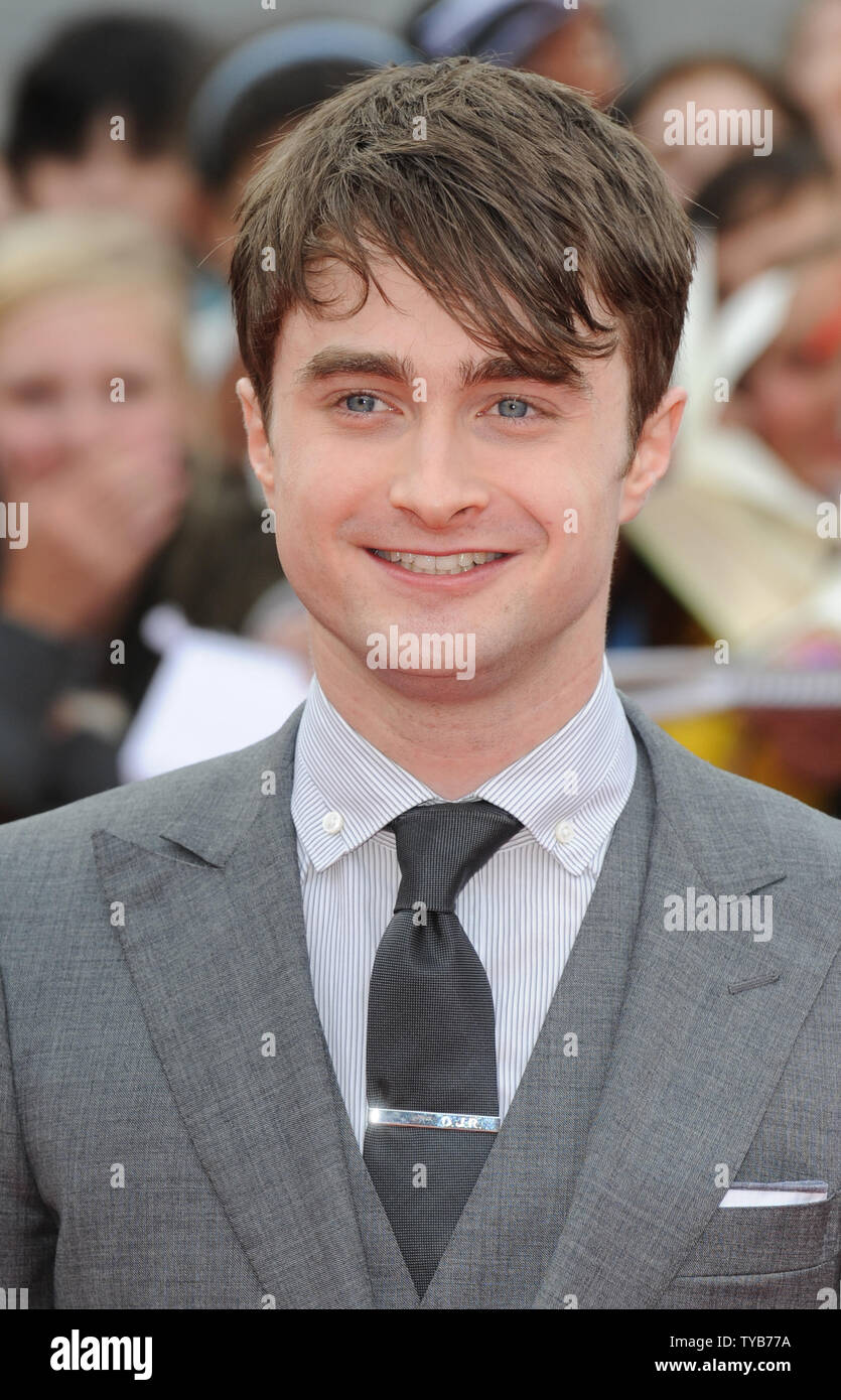 British actor Daniel Radcliffe attends the World premiere of "Harry ...