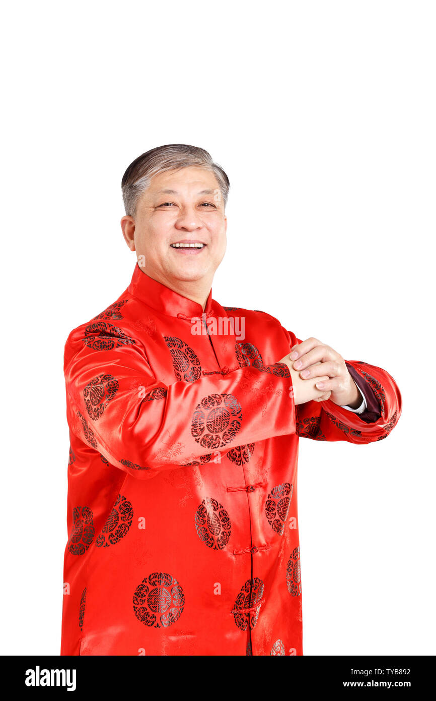 portrait of old men in mandarin with gesture Stock Photo - Alamy
