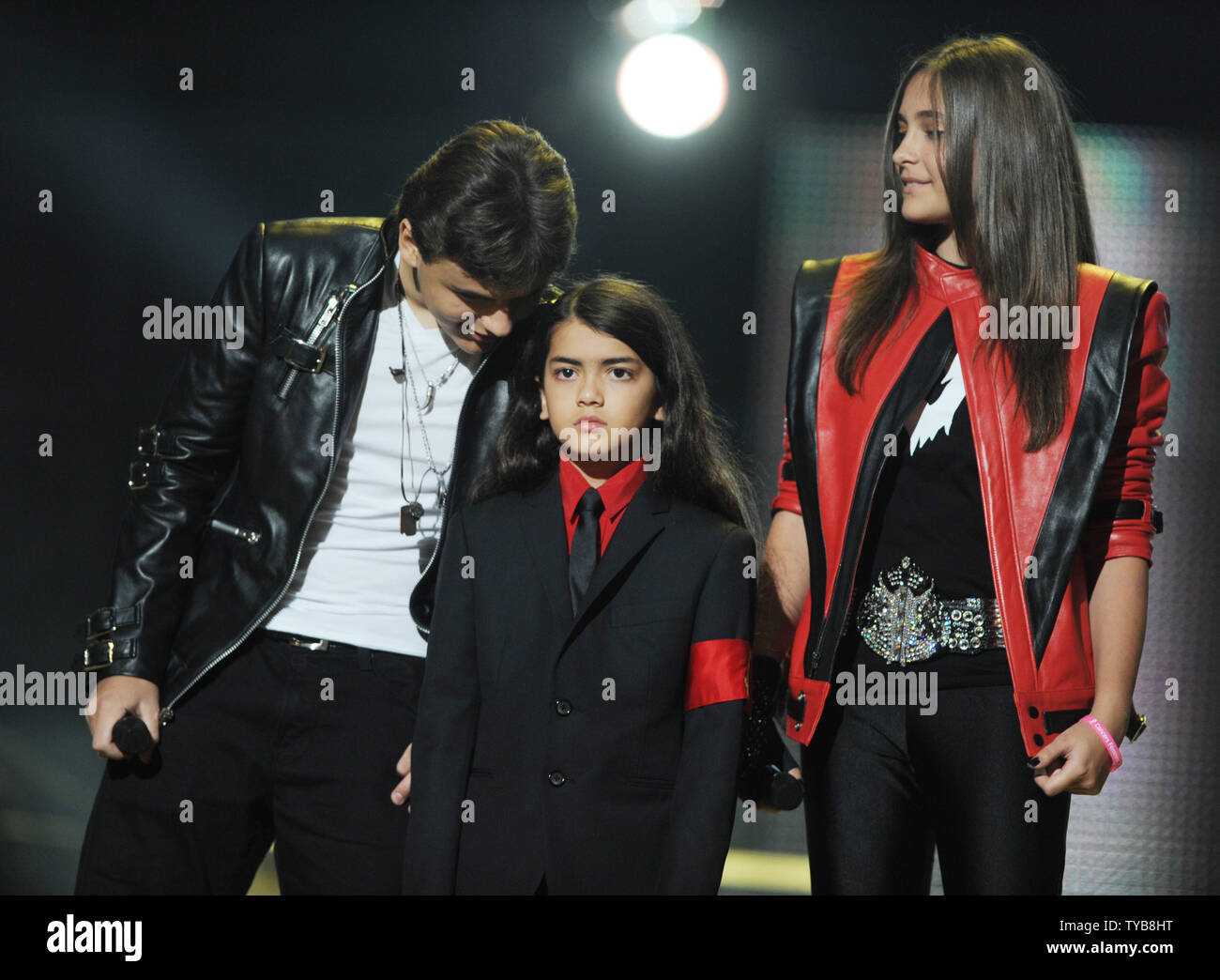 American singer Michael Jackson's children Prince Jackson, Blanket ...