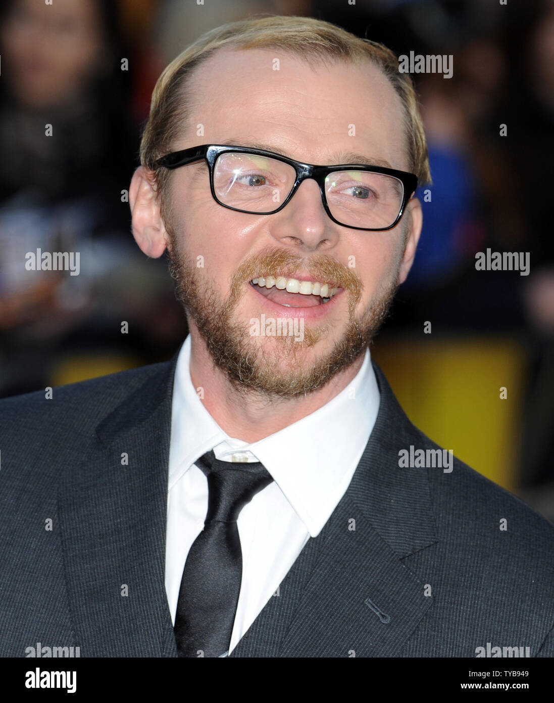 British actor Simon Pegg attends the premiere of "The Adventures Of ...