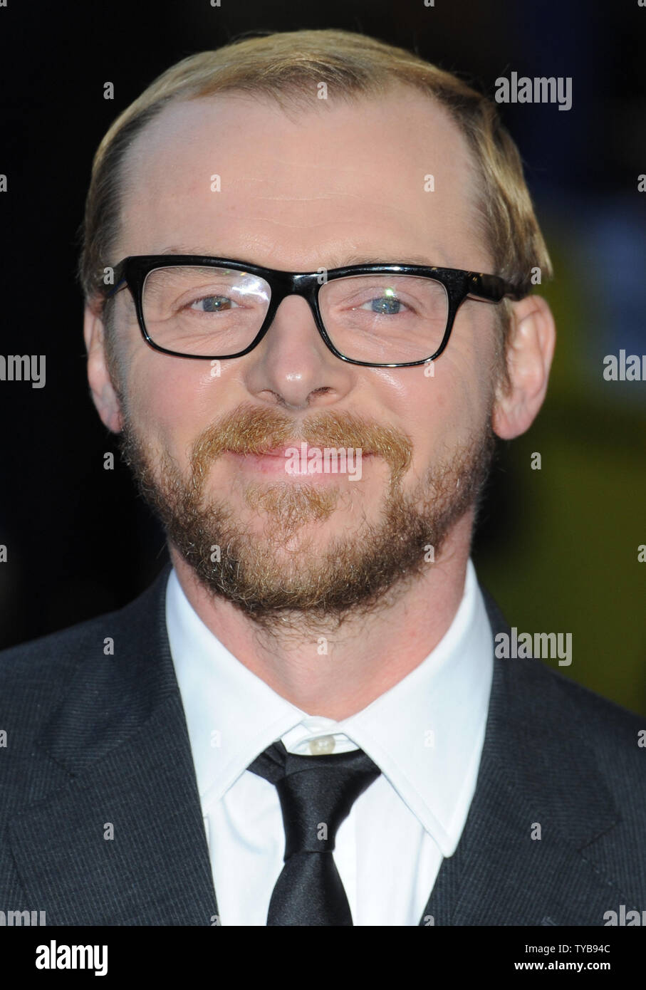British actor Simon Pegg attends the premiere of "The Adventures Of ...