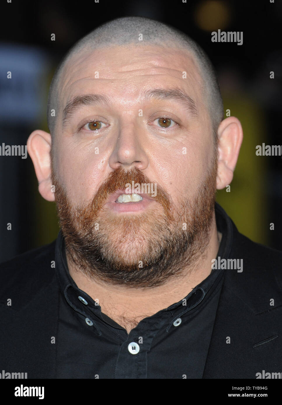 British actor Nick Frost attends the premiere of "The Adventures Of ...