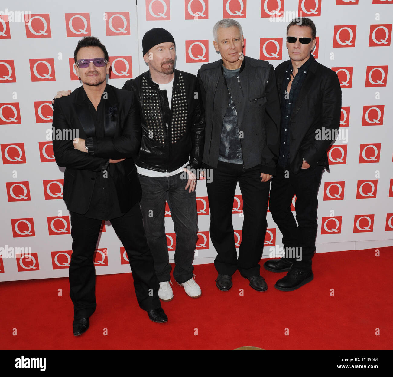 Irish rock band U2 attend "Q Awards" at Grosvenor House in London on ...