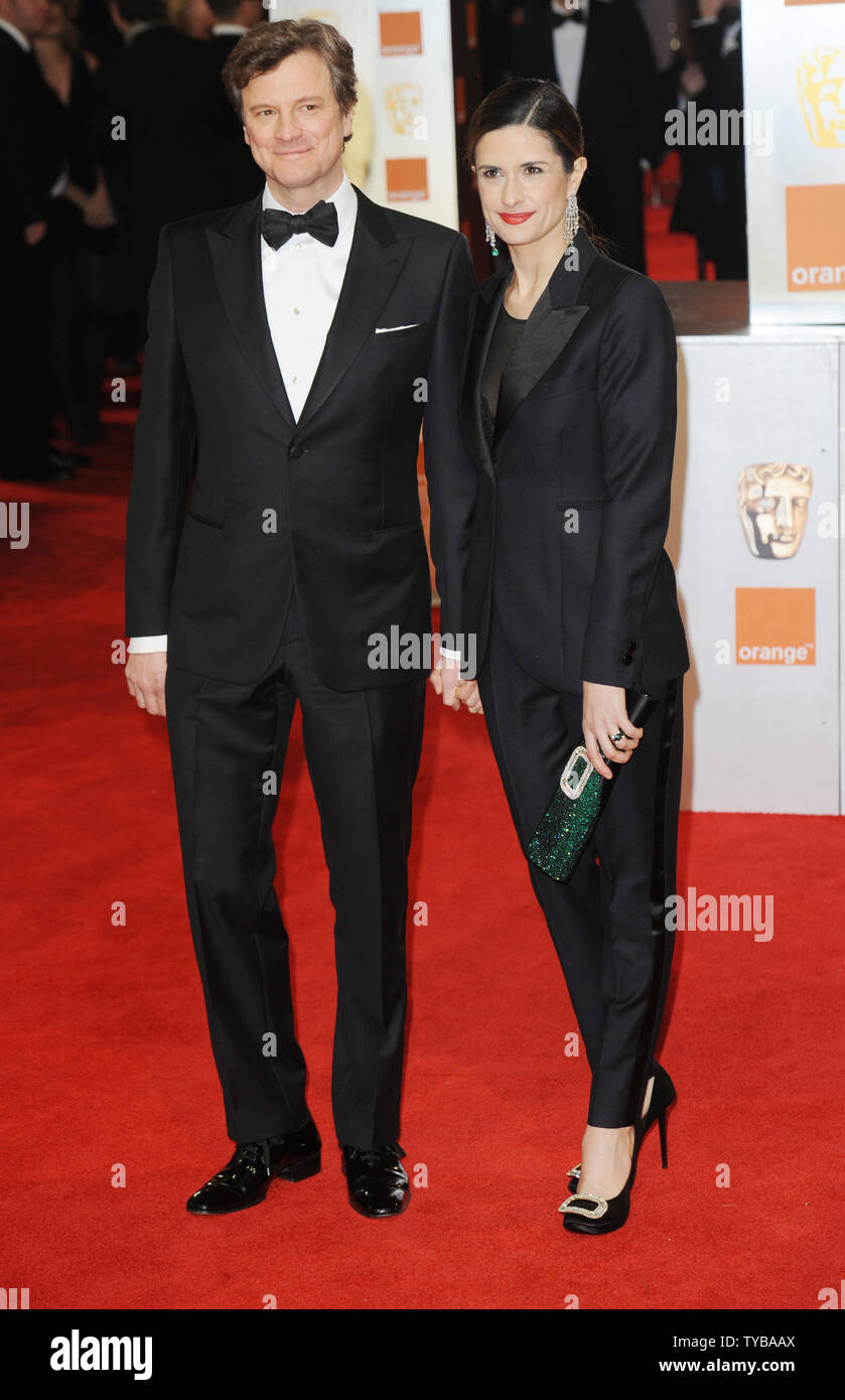 British actor Colin Firth and wife Livia Firth attend the "Orange ...