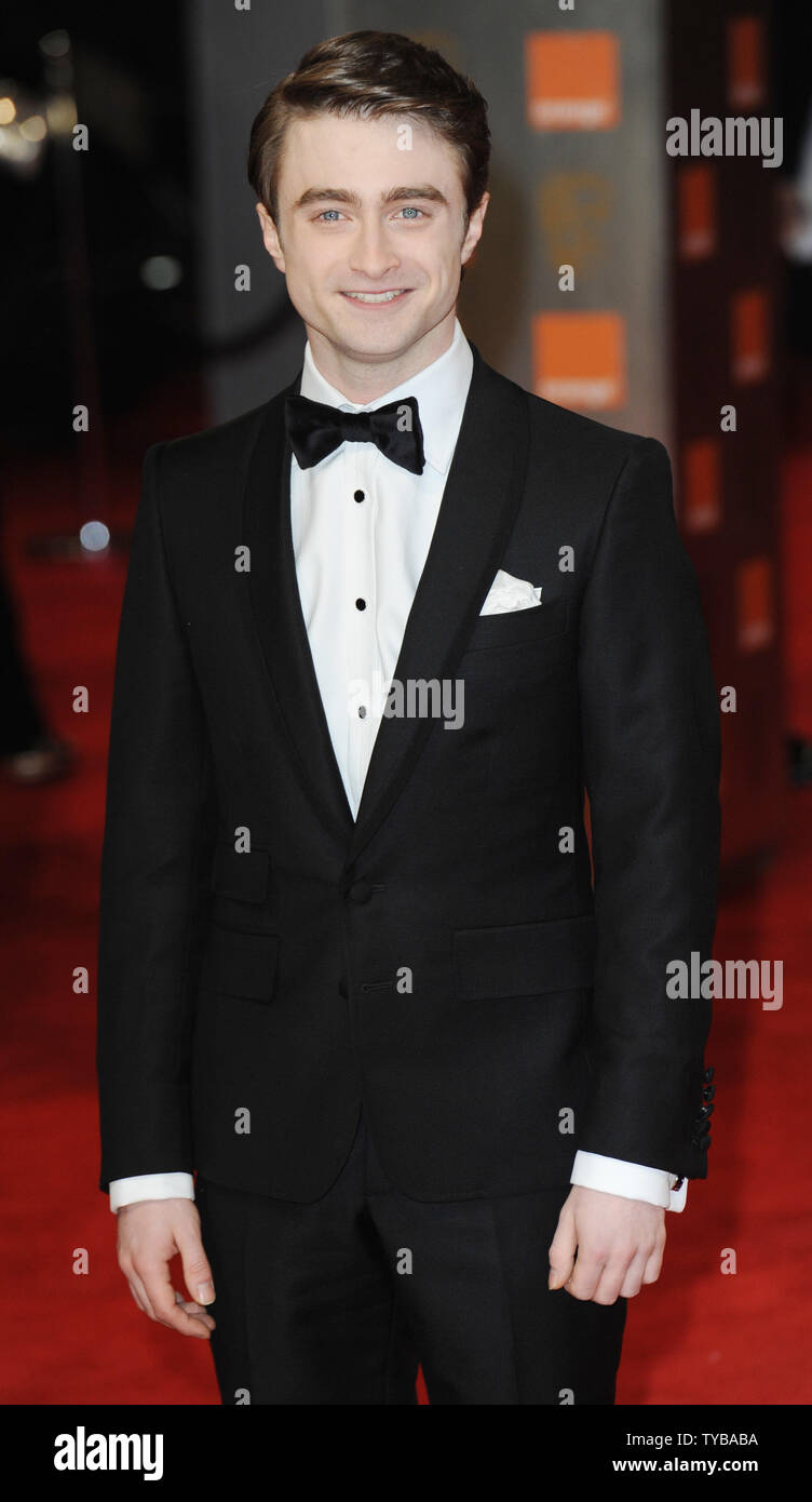 British actor Daniel Radcliffe attends the "Orange British Academy Film ...