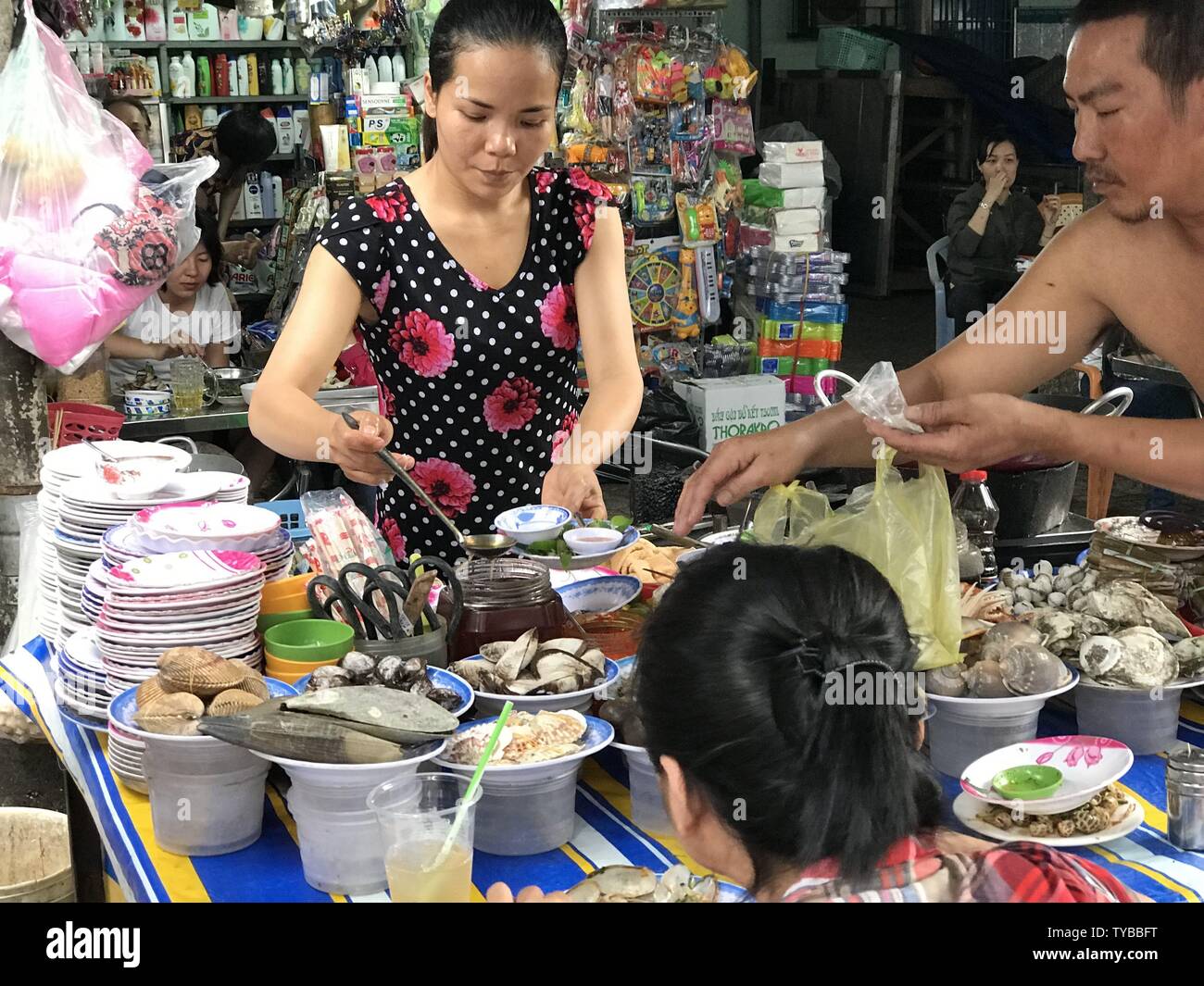 Streetfood at a cookshop in Cho Lon in Ho Chi Minh City's Chinatown ...