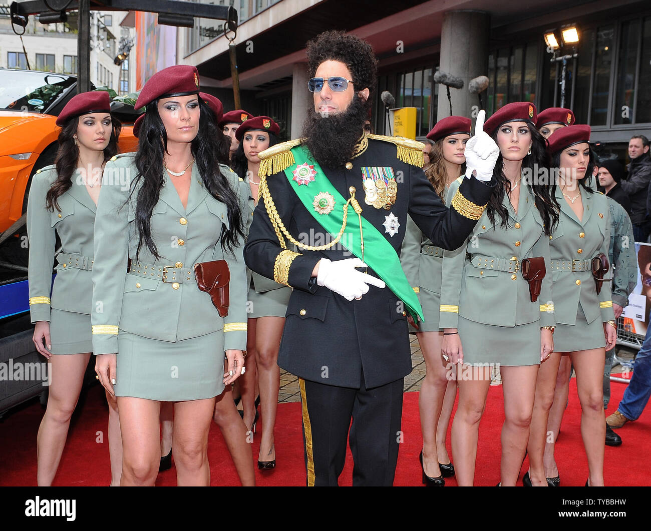 English actor Sacha Baron Cohen as Admiral General Aladeen attends the ...