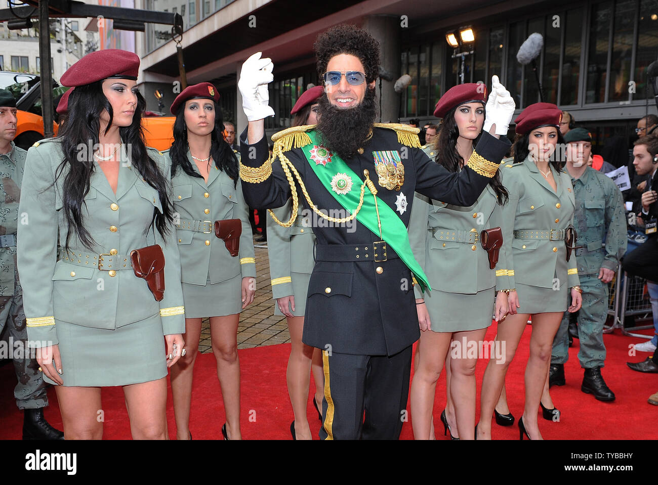 English actor Sacha Baron Cohen as Admiral General Aladeen attends the ...