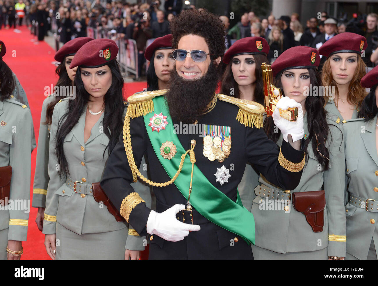 English actor Sacha Baron Cohen as Admiral General Aladeen attends the ...
