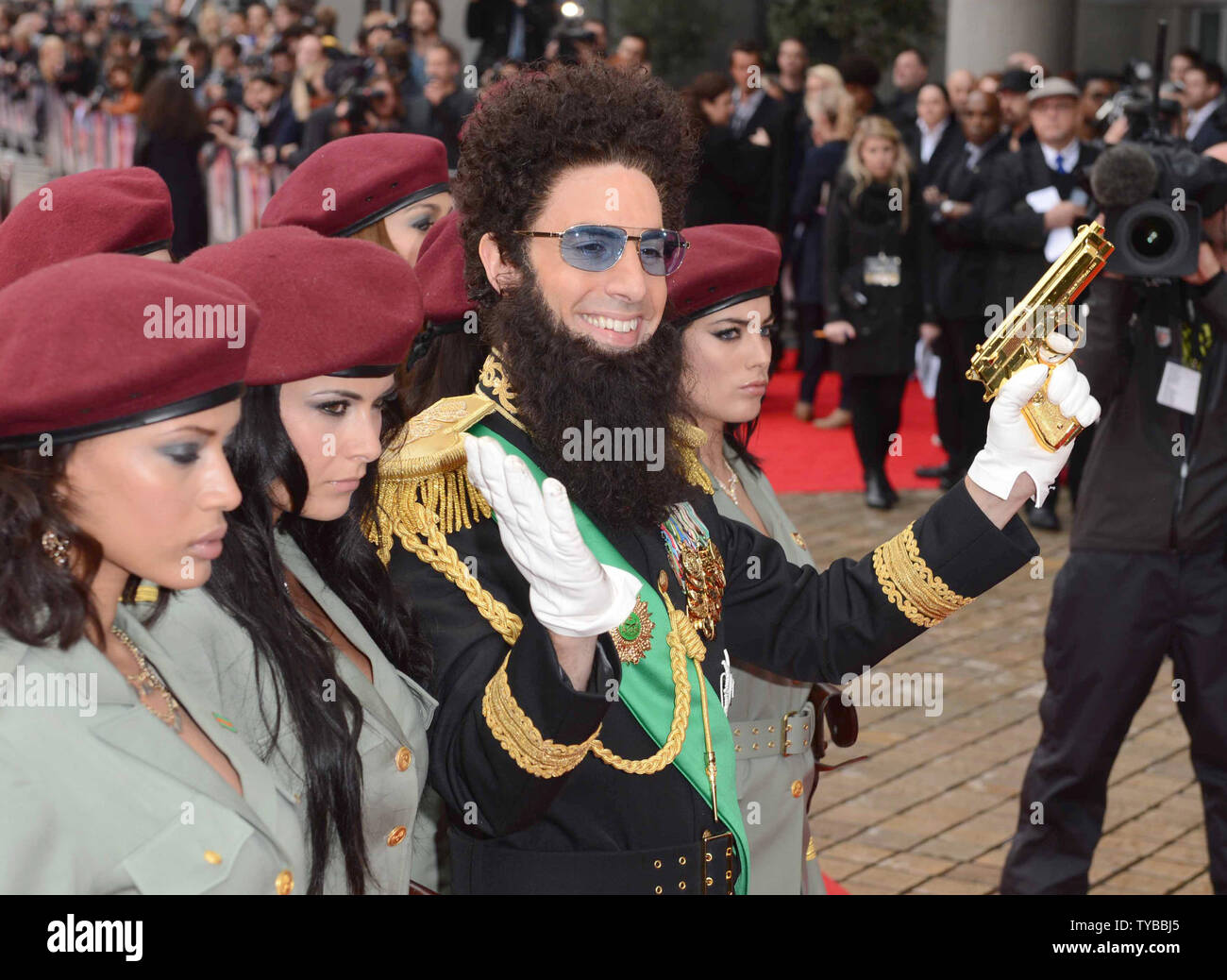 English actor Sacha Baron Cohen as Admiral General Aladeen attends the ...