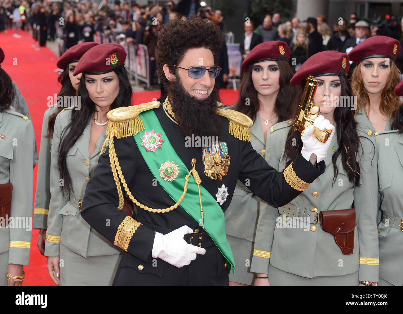 English actor Sacha Baron Cohen as Admiral General Aladeen attends the ...