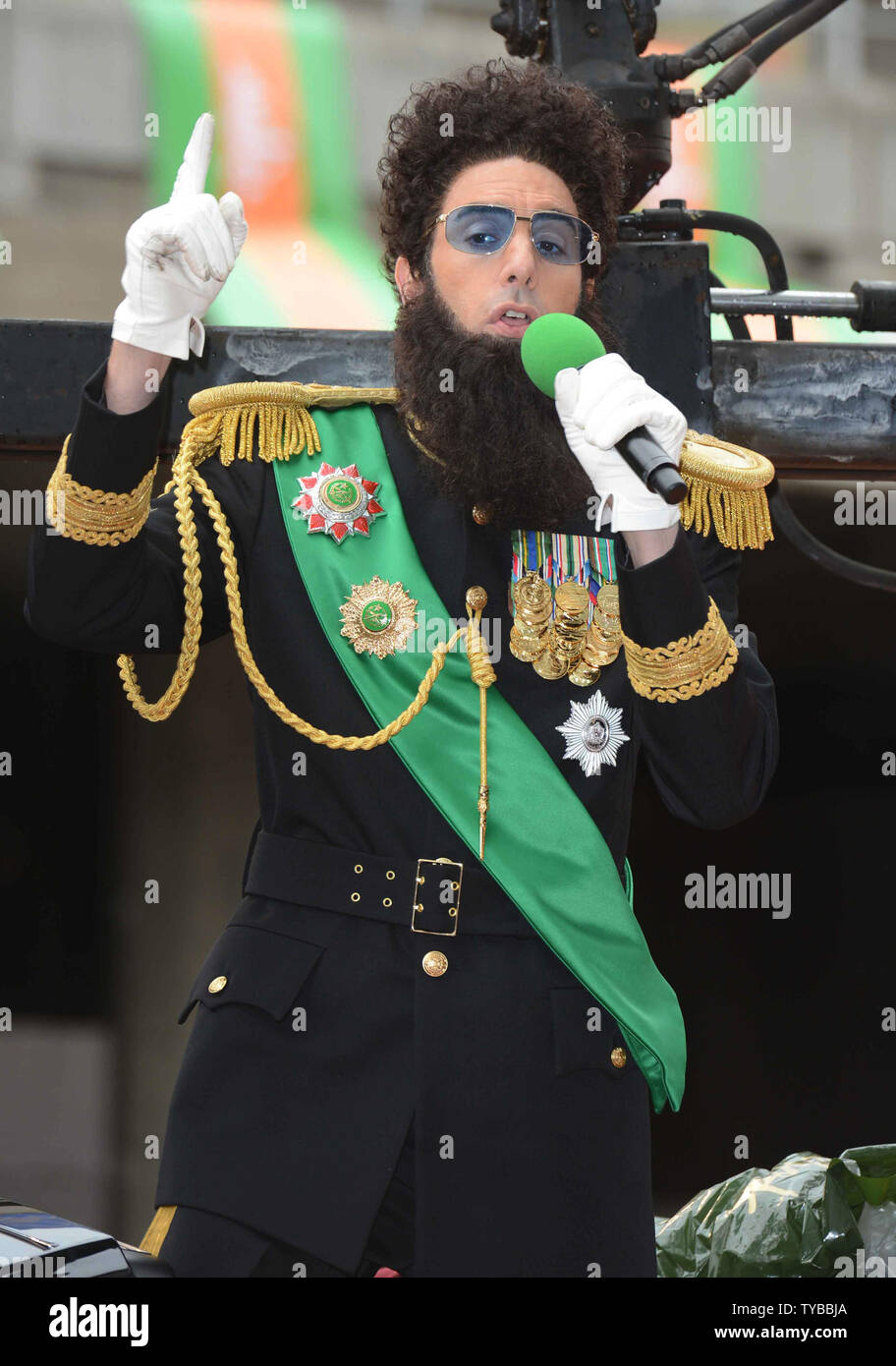 English actor Sacha Baron Cohen as Admiral General Aladeen attends the ...