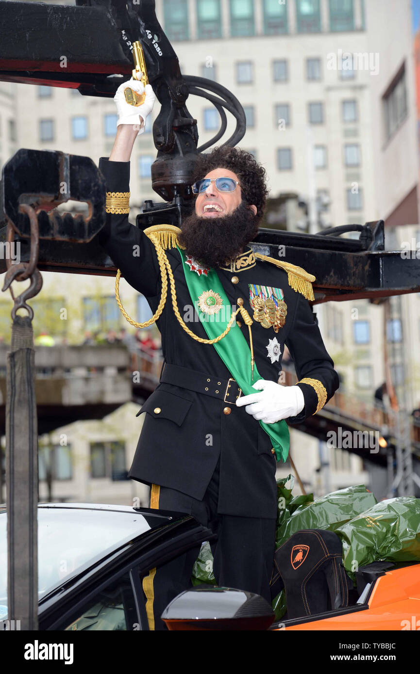 English actor Sacha Baron Cohen as Admiral General Aladeen attends the ...