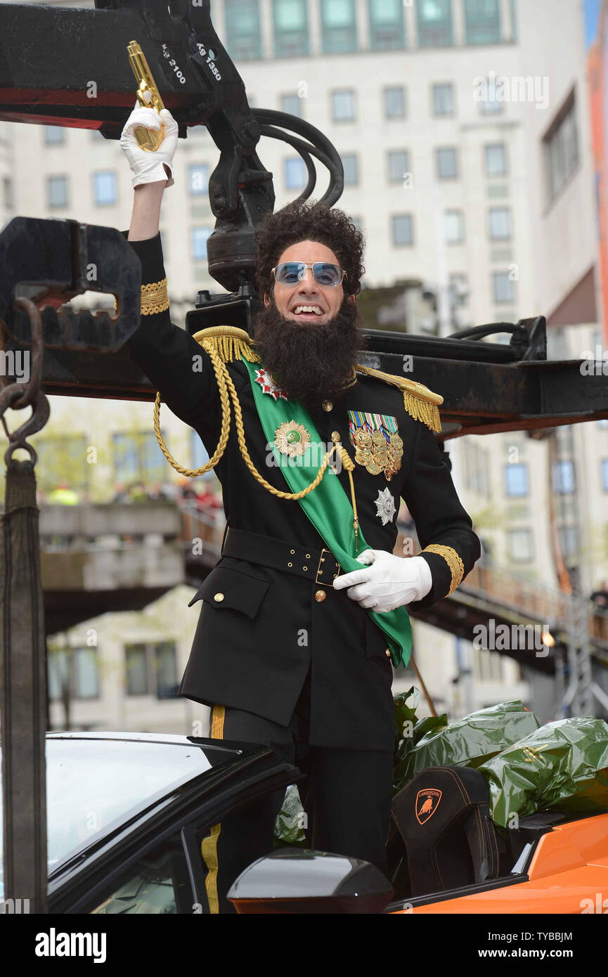 English actor Sacha Baron Cohen as Admiral General Aladeen attends the ...