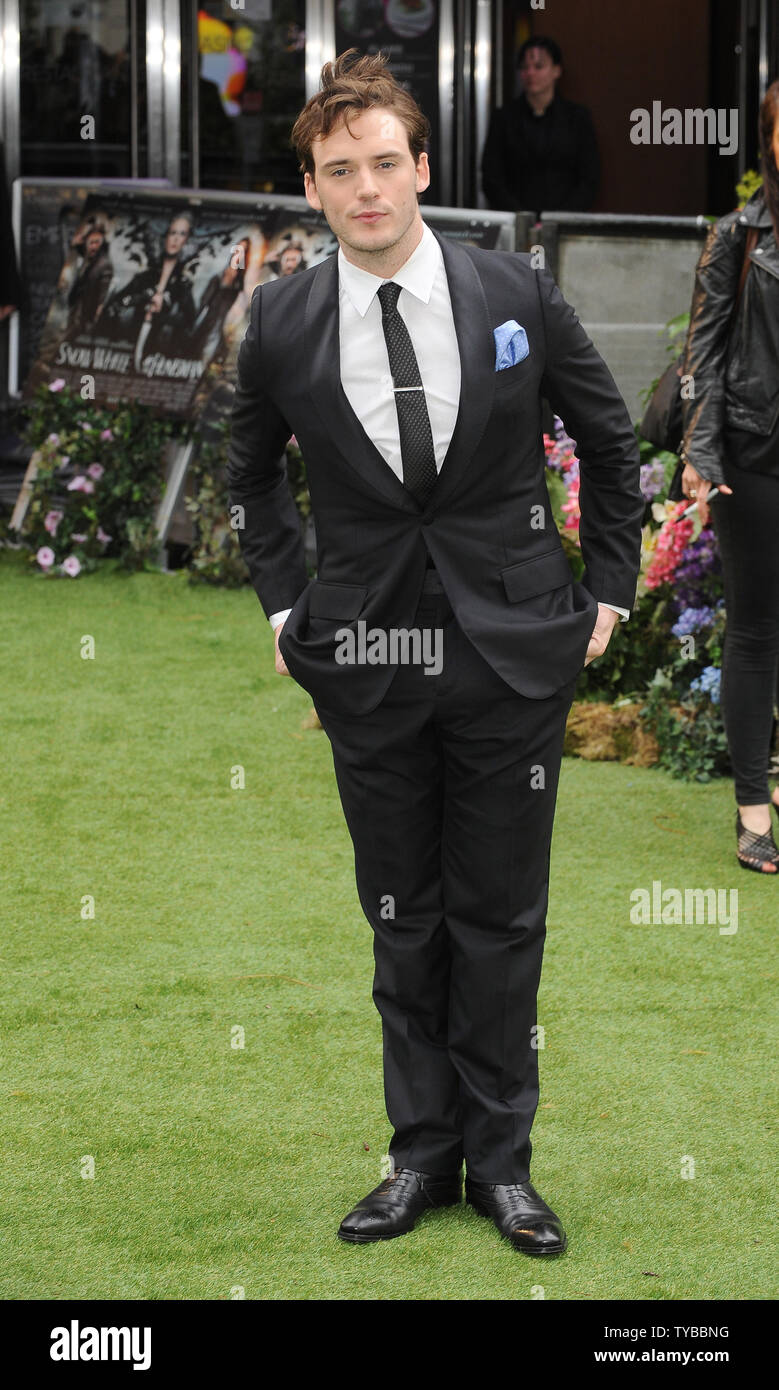 English actor Sam Claflin attends the World premiere of "Snow White And ...