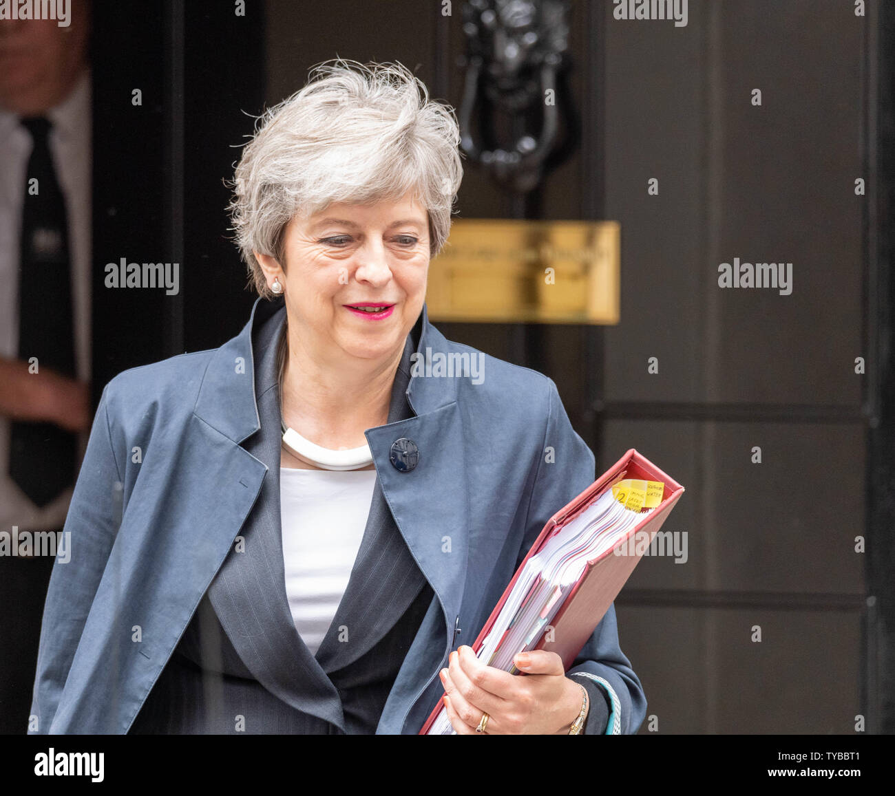 London 26th June 2019, Theresa May MP PC, Prime Minister leaves 10 ...