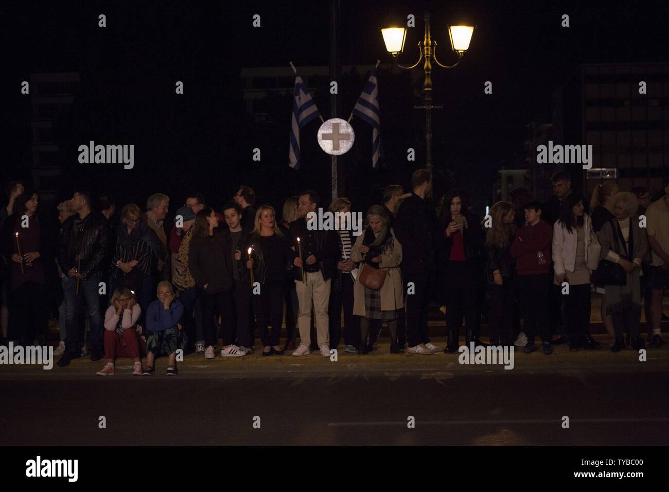 Greeks gathered in central Athens to celebrate Greek Orthodox Good ...