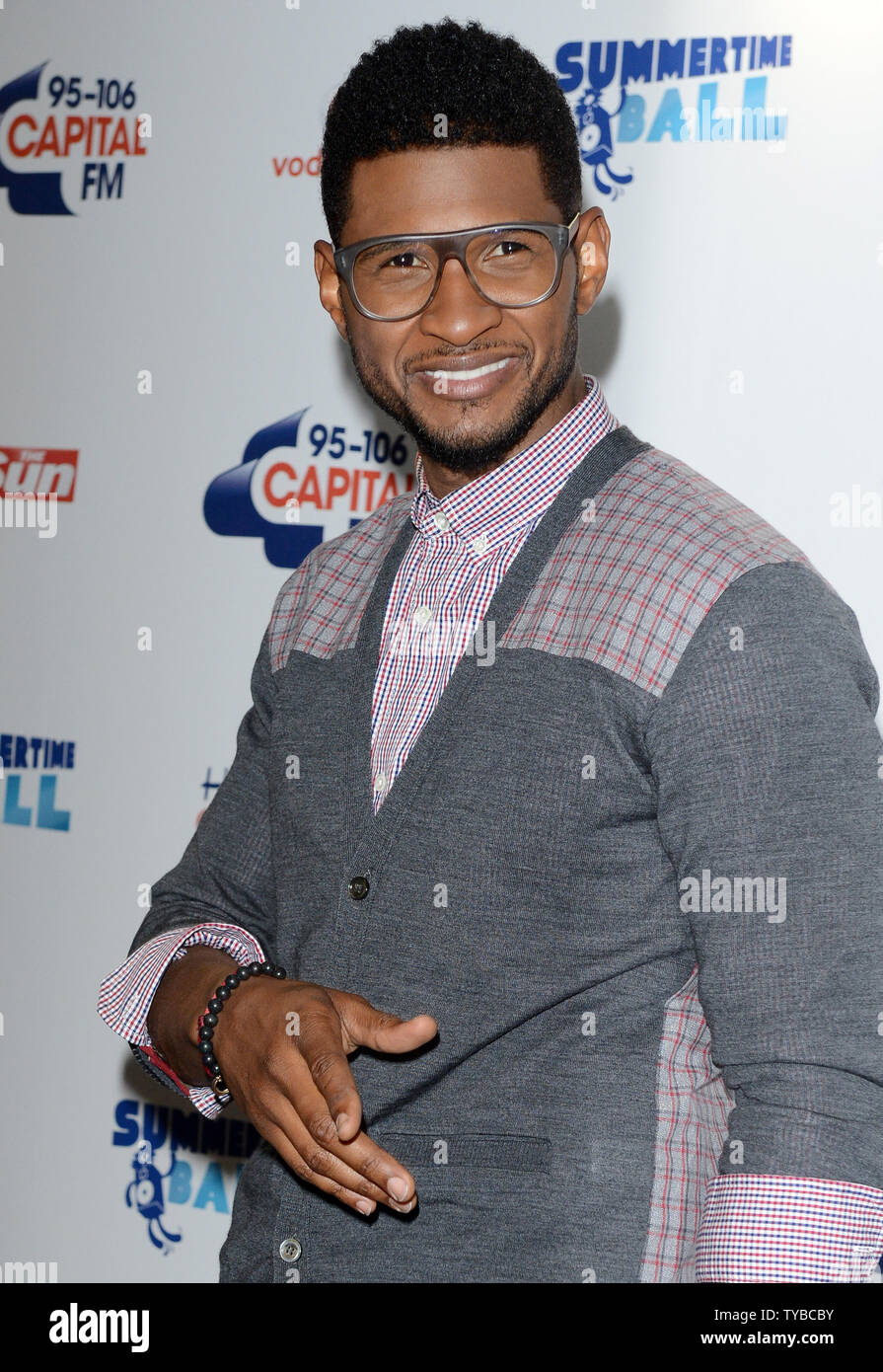 American singer Usher attends "Capital FM Summertime Ball" at Wembley ...