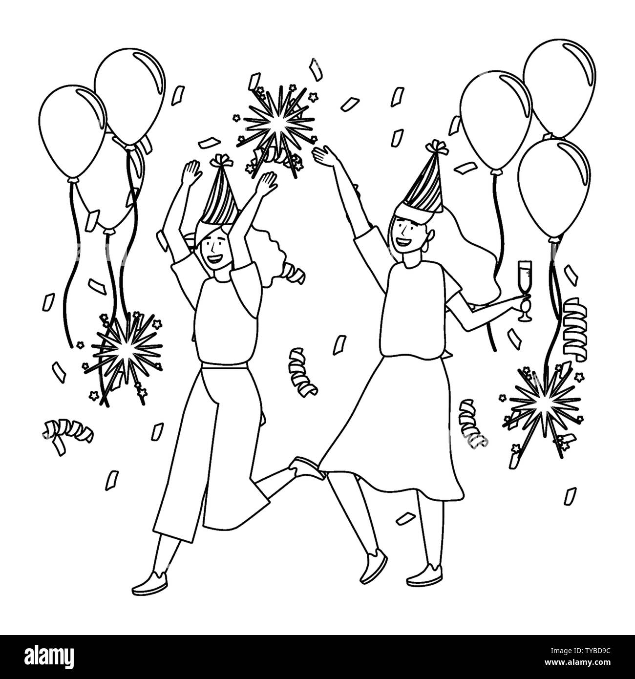 New Year Party Clip Art