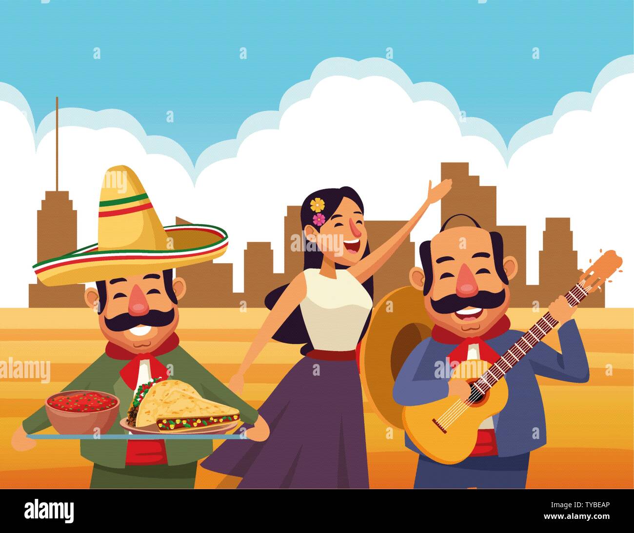 mexican traditional culture icon cartoon Stock Vector Image & Art - Alamy