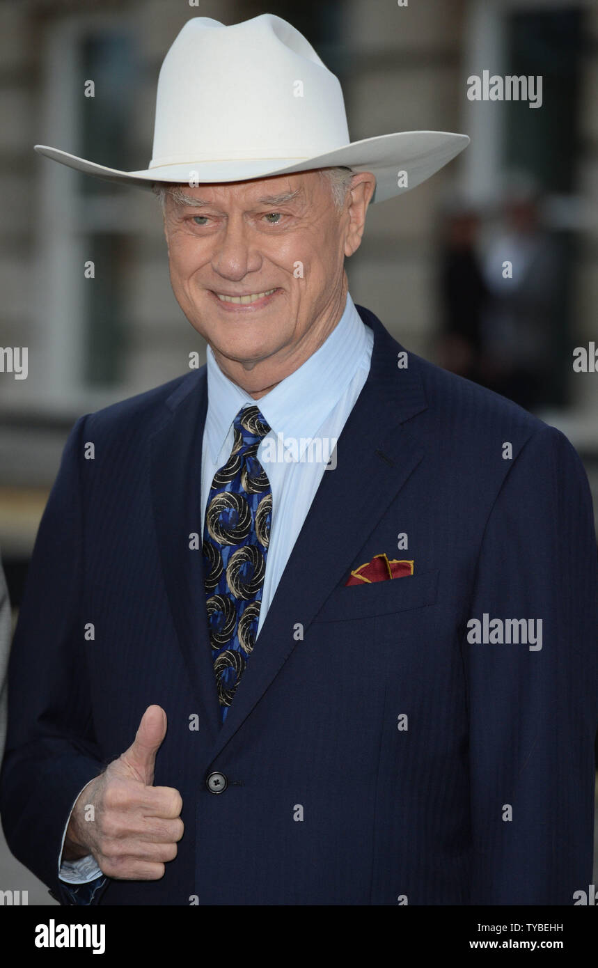 American actor Larry Hagman attends the launch of Channel 5's "Dallas ...
