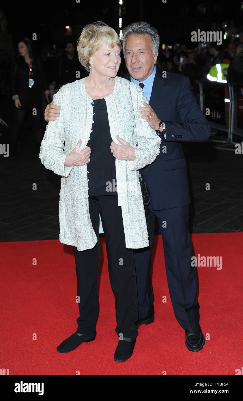 English actress Maggie Smith and American actor Dustin Hoffman attend ...